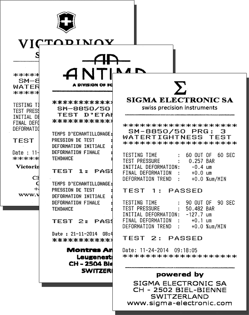 Printout Sigma Electronic